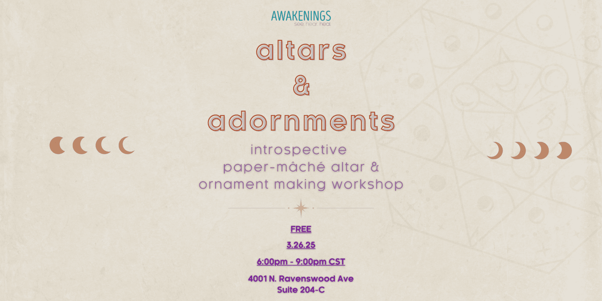 Workshops & open studio hours | Awakenings Art